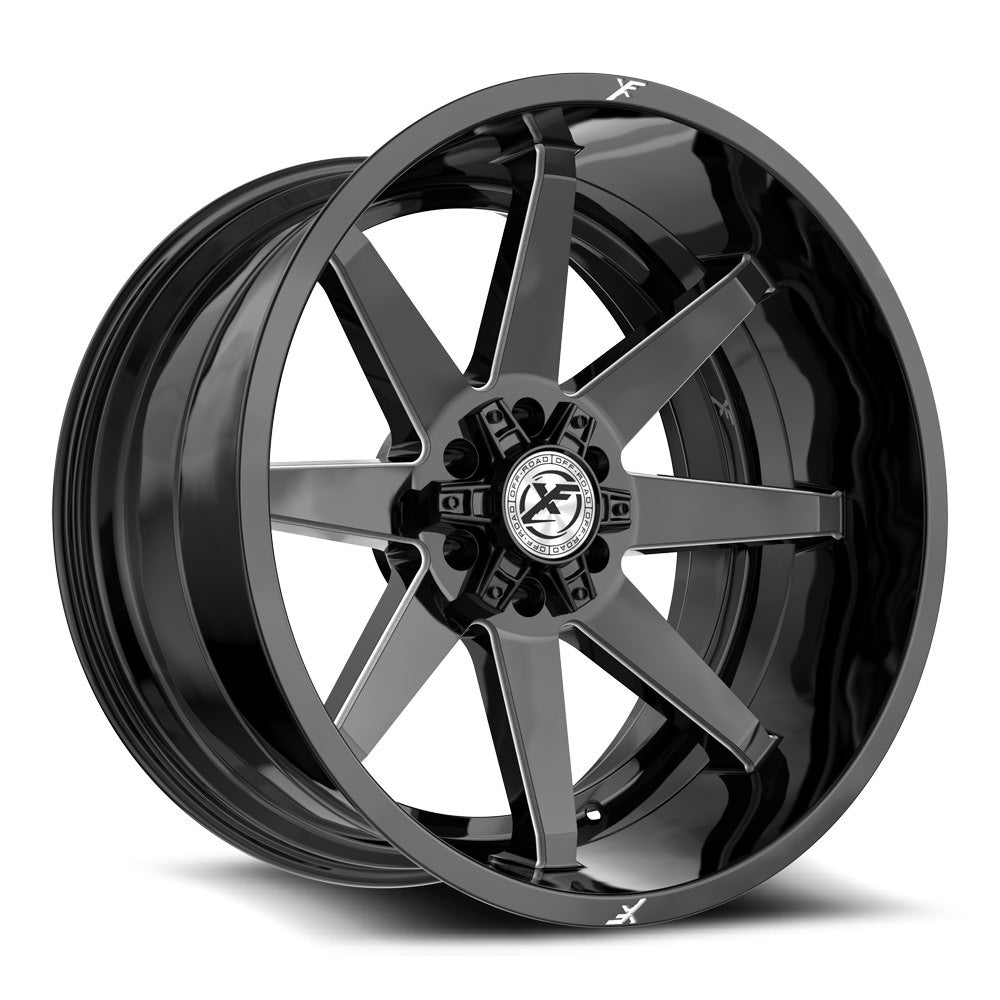 20x10 XF Off-Road XF-236 6x135 6x5.5 Gloss Black & Milled Offset (-24 ...
