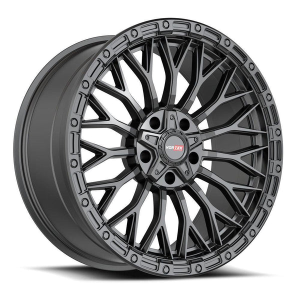 17x9 Vortek VRT-607 5x5 5x5.5 Matte Black Offset (-12) Center Bore (78 ...
