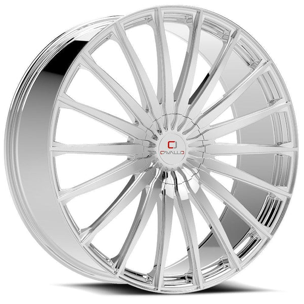 20x8.5 Cavallo CLV-34 5x4.5 5x120 Chrome Offset (35) Center Bore (74.1 ...