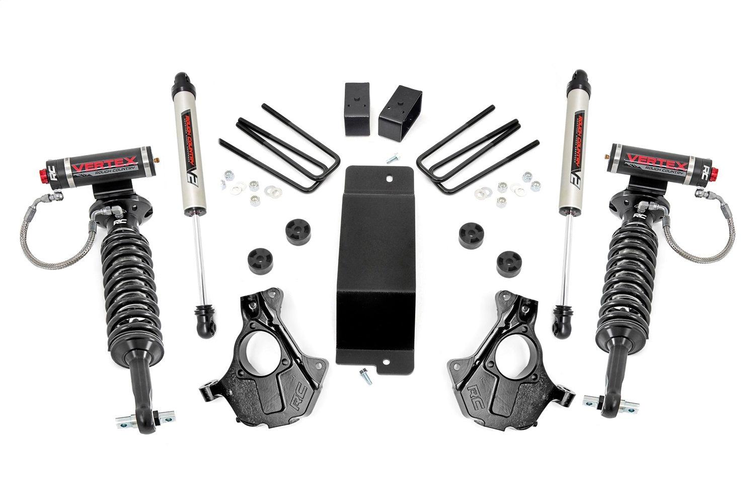 Rough Country 3.5 in Suspension Lift Knuckle Kit w/Shocks - 12457 ...