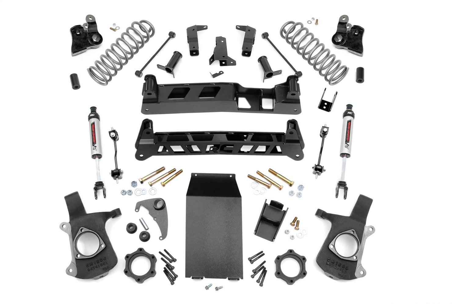 Rough Country 6 in Suspension Lift Kit w/V2 Shocks - 28070 – Black ...