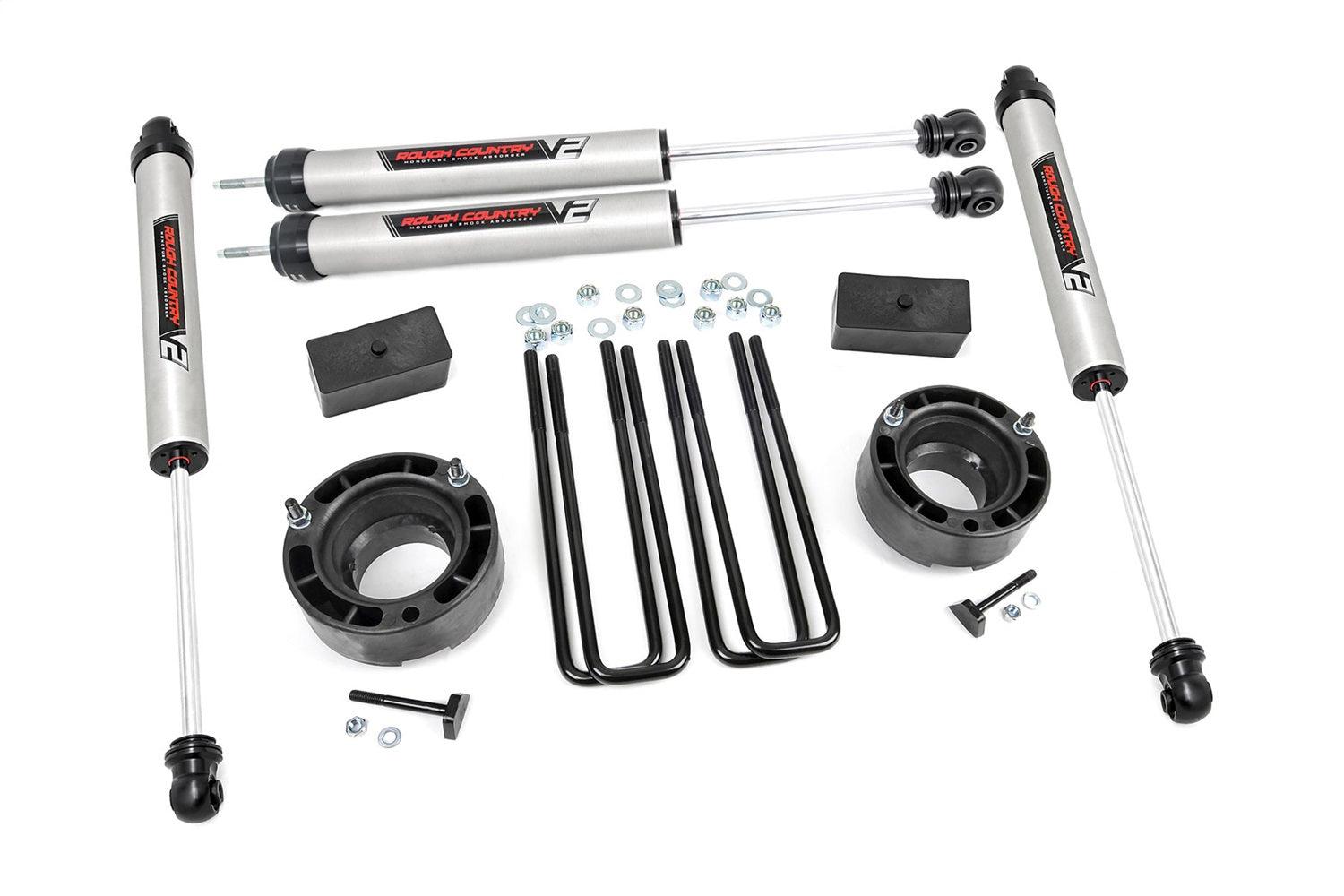 Rough Country 2.5 in Leveling Lift Kit w/Shocks - 36270 – Black Patch ...