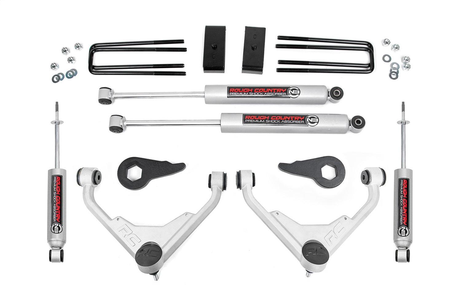 Rough Country 3 in Suspension Lift Kit w/Shocks - 8596N2 – Black Patch ...