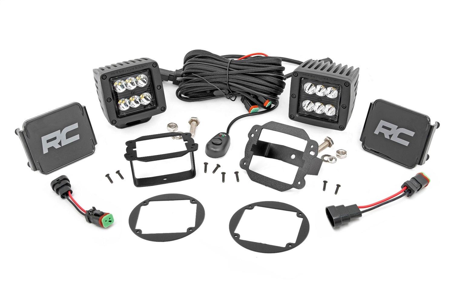 Rough Country Black Series LED Fog Light Kit - 70630 – Black Patch Performance