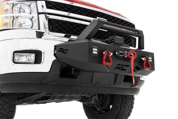 Rough Country Exo Winch Mount System Front Bumper - 10764 – Black Patch ...