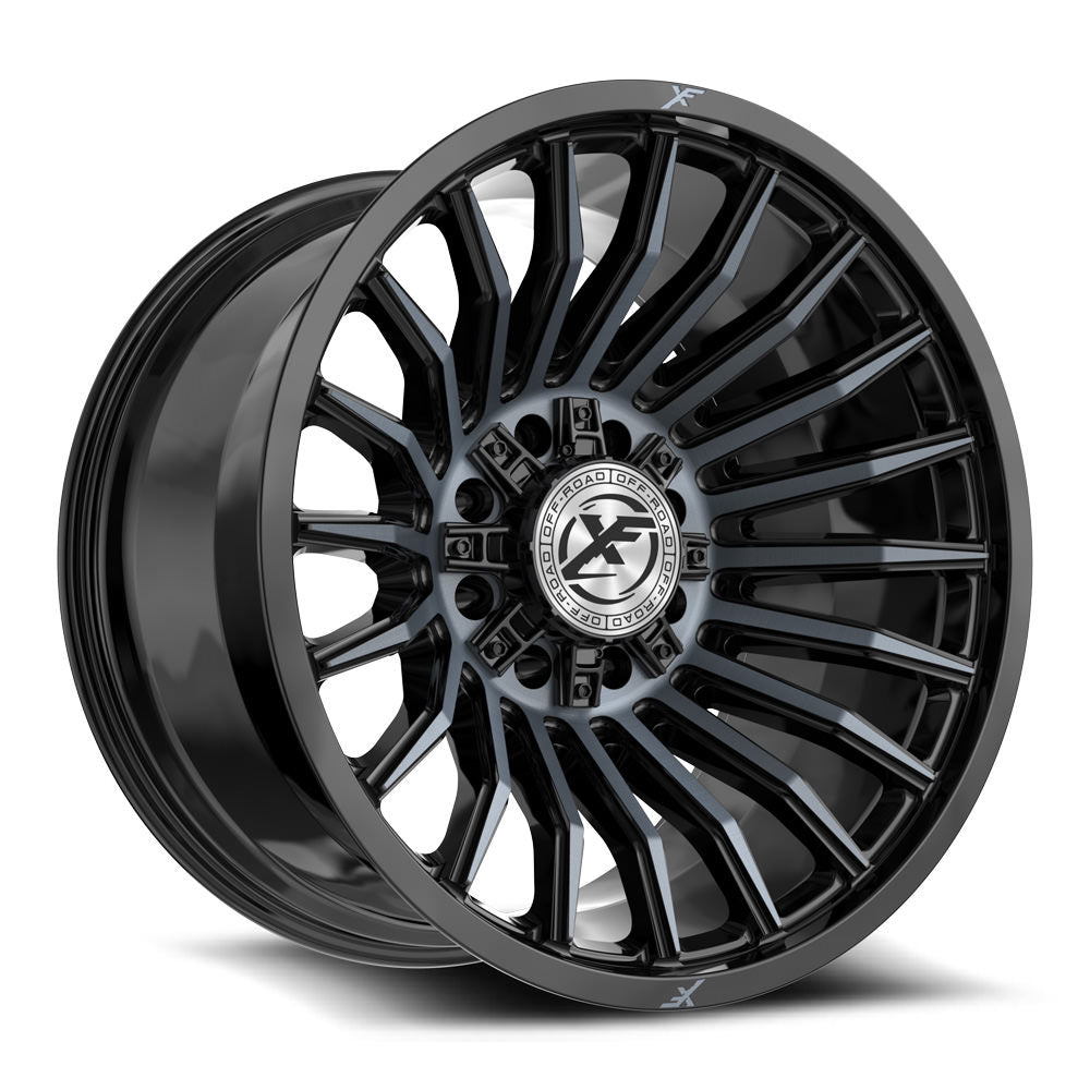 20x10 XF Off-Road XF-231 8x6.5 8x170 Gloss Black & Machined Titanium D ...