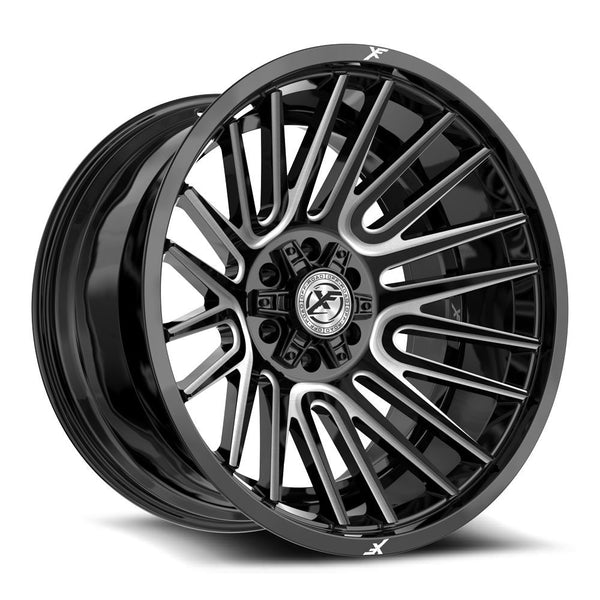 20x10 XF Off-Road XF-234 5x5 5x5.5 Gloss Black & Milled Offset (-24) C ...
