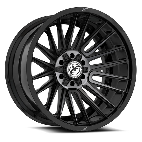 20x10 XF Off-Road XF-234 8x6.5 8x180 Gloss Black & Brushed Double Dark ...