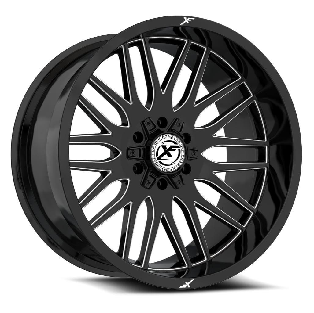 20x10 XF Off-Road XF-240 6x135 6x5.5 Gloss Black & Milled Offset (-12 ...